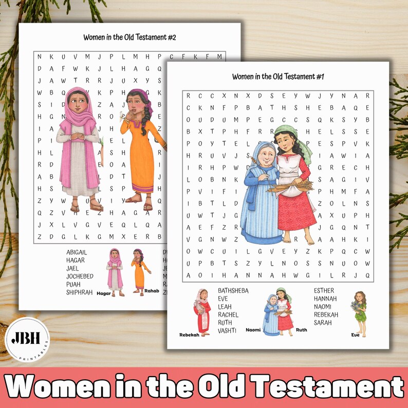 Old Testament Word Search Puzzles – Part 4 - Hannah, Ruth, Naomi, Women ...
