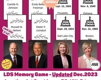 LDS Memory Game 4 Games in 1 12 Apostles Matching Pictures, Names, and ...