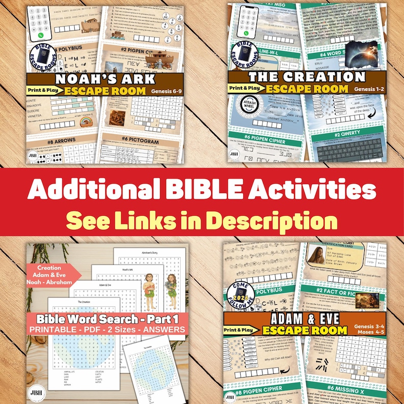 Abraham’s Faith Escape Room, Printable Bible Puzzle Game for Teens ...
