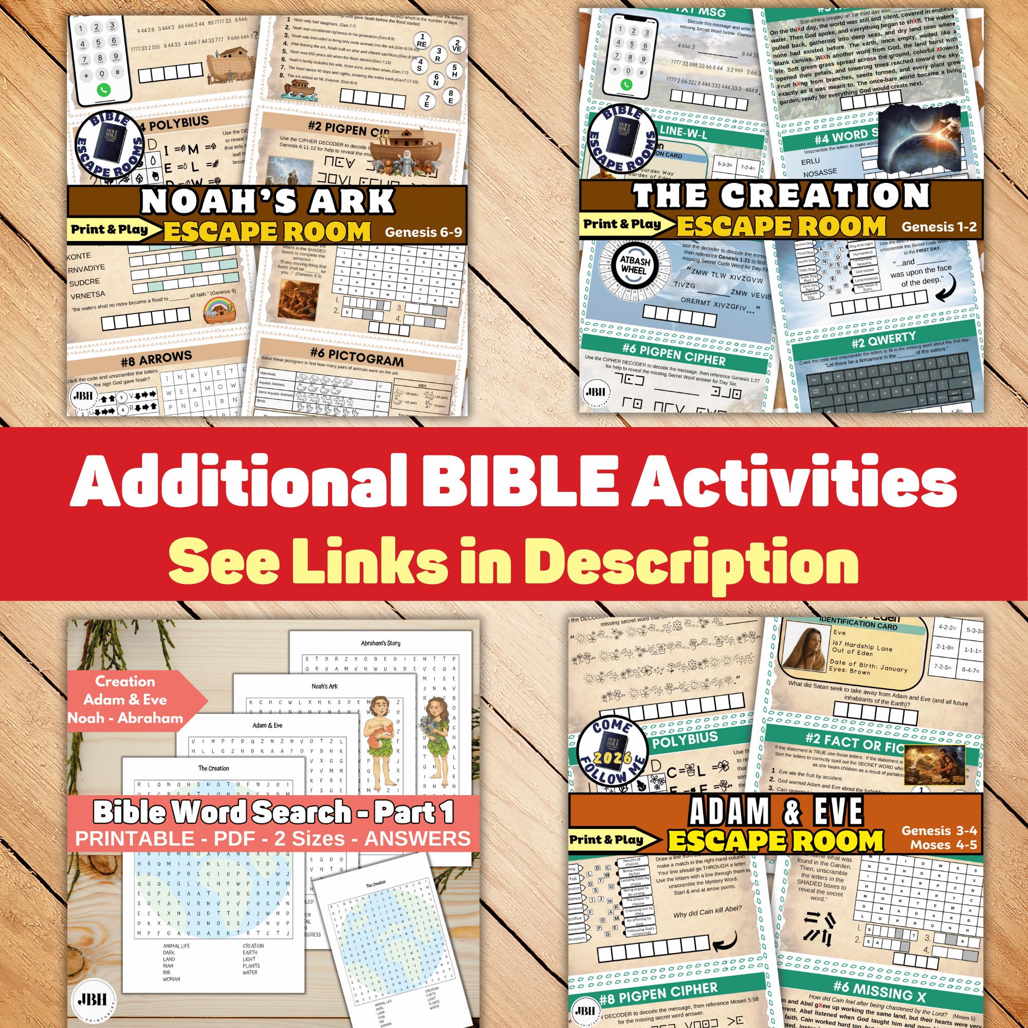 Abraham’s Faith Escape Room, Printable Bible Puzzle Game for Teens ...