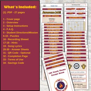 LDS Youth Escape Room: the Missing Scrolls Printable Activity (PDF) - Etsy