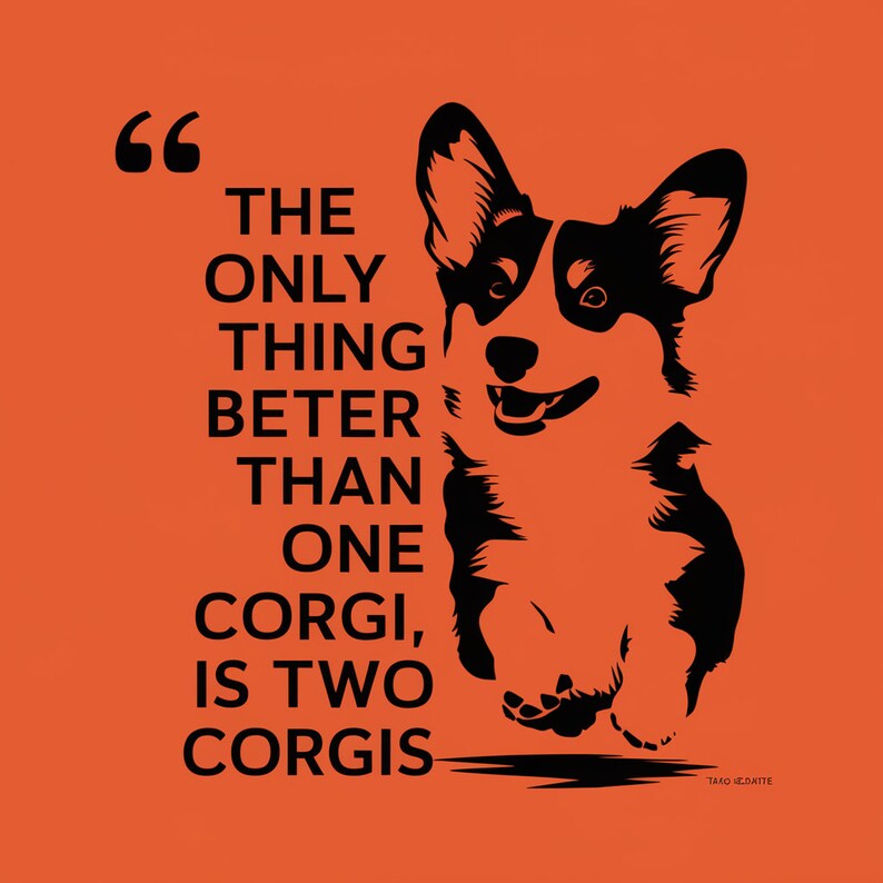 Playful Corgis in a Flower Meadow - Etsy