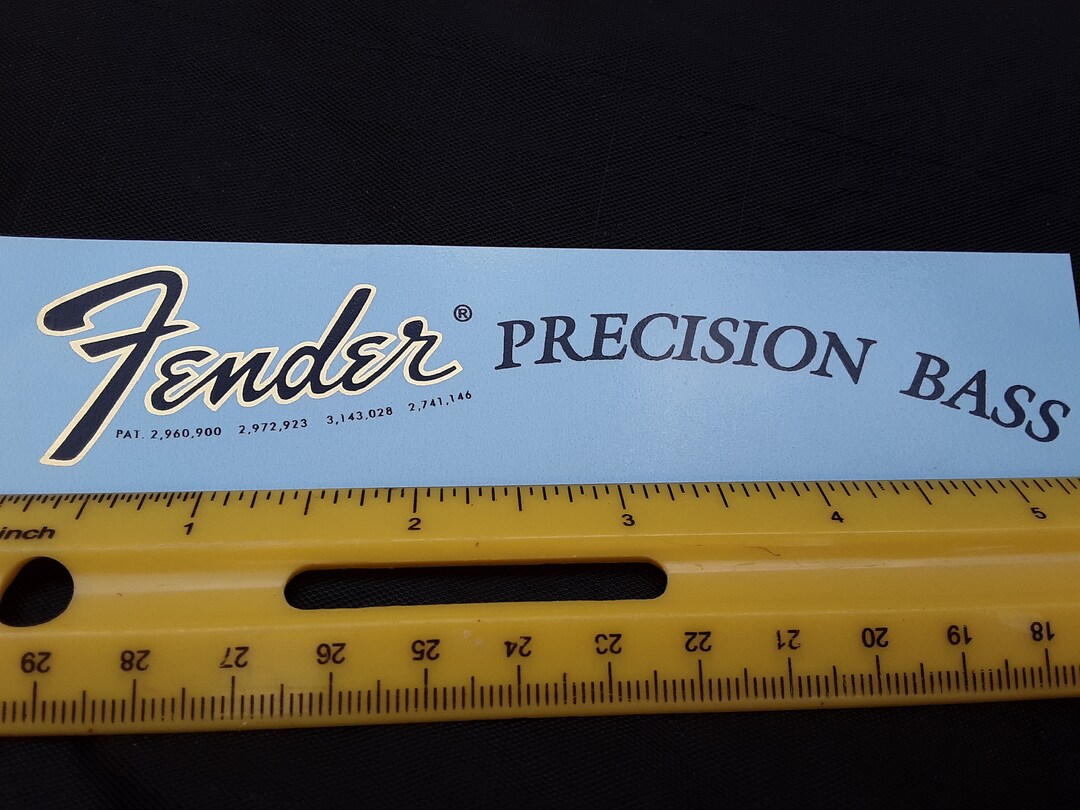 Electric Bass Guitar Waterslide Decal, Metallic Ink Guitar Decal ...