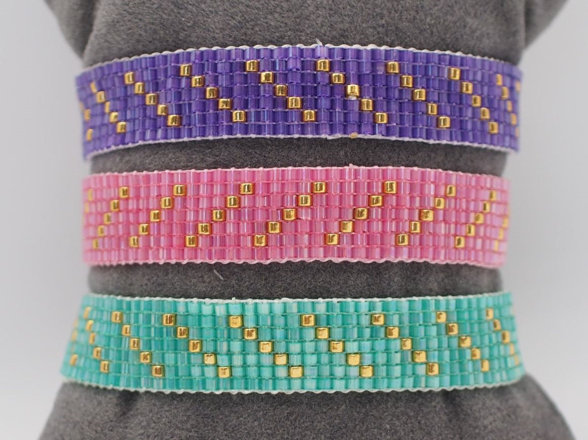 Glass Miyuki Beaded Boho Bracelet, Loom Handwoven Hippie Friendship ...