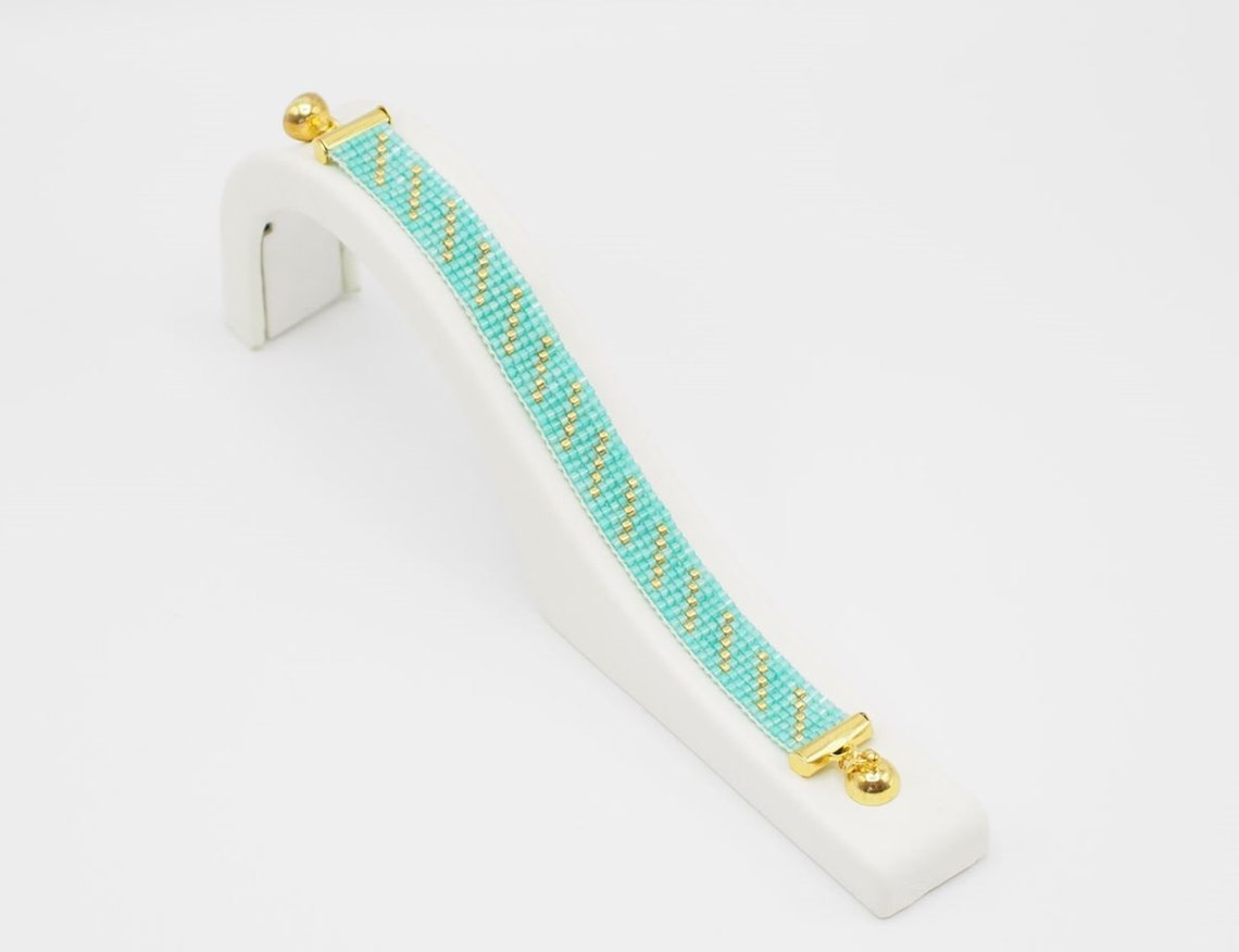 Glass Miyuki Beaded Boho Bracelet, Loom Handwoven Hippie Friendship ...