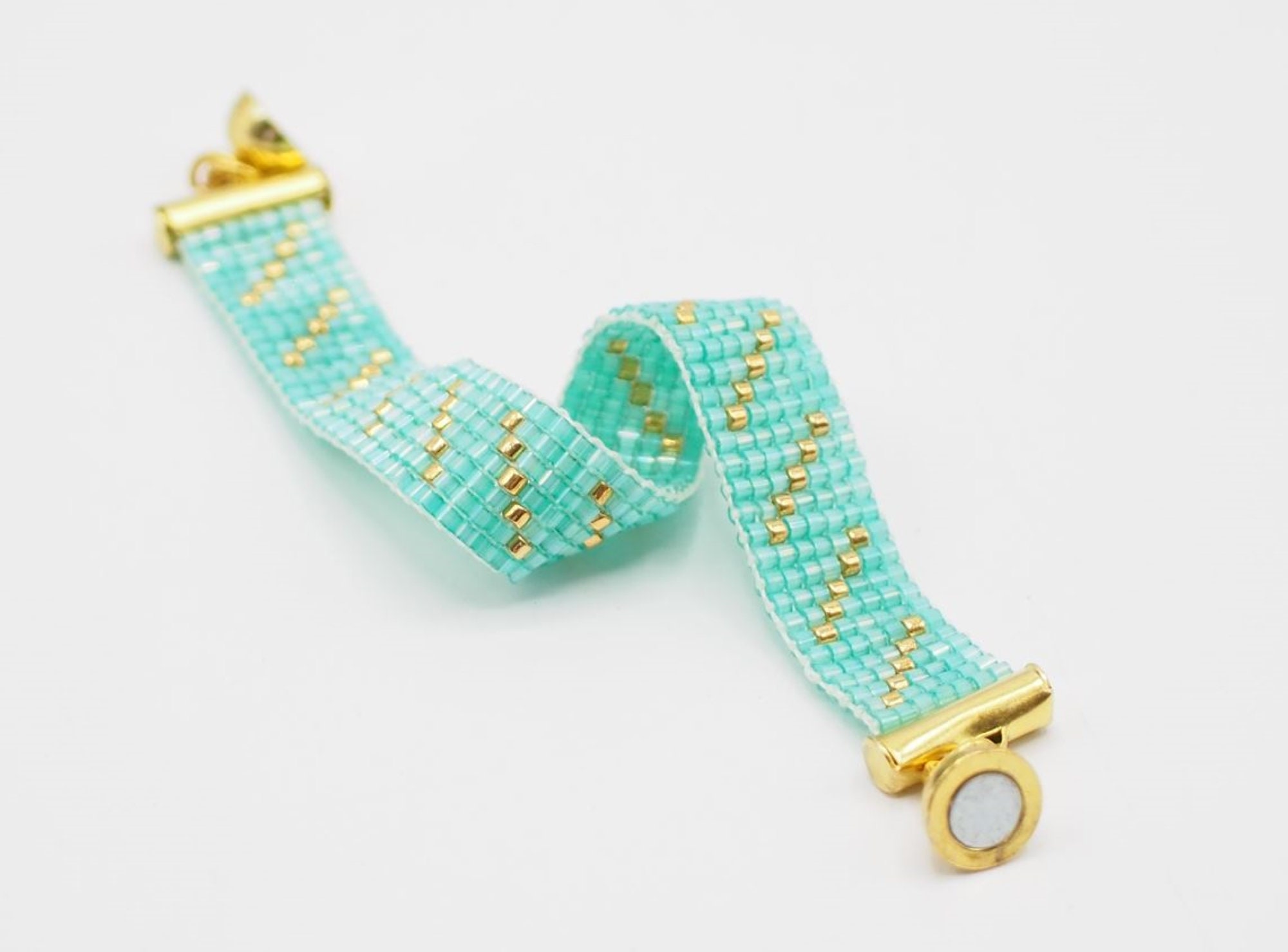 Glass Miyuki Beaded Boho Bracelet, Loom Handwoven Hippie Friendship ...