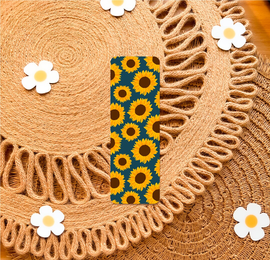 Sunflower Bookmark, Boho Aesthetic Bookmark, Floral Page Holder, Summer ...