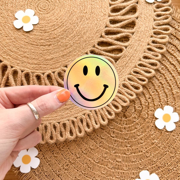 Happy Face Sticker - Etsy