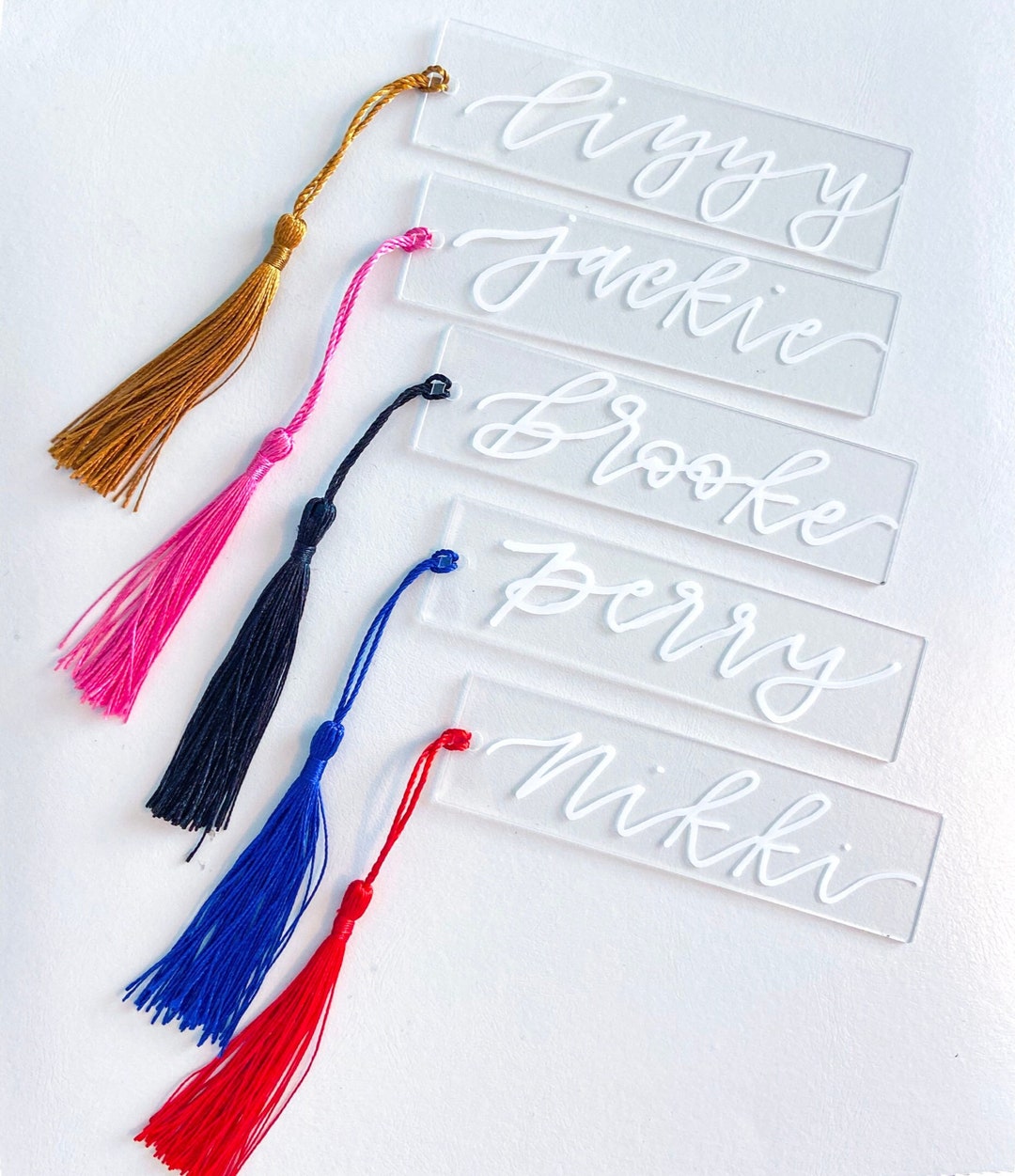 Personalized Acrylic Bookmark | Custom Name Bookmark | Hand-painted ...