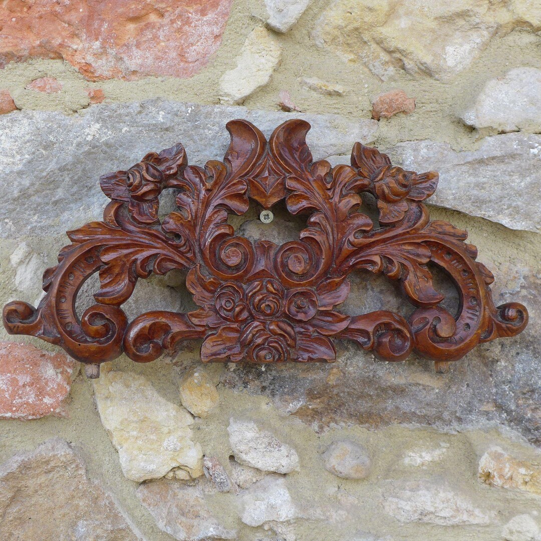 Antique Wooden Pediment Cornice, Decorative Antique Ornate, Louis ...