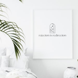 Rejection is Redirection, Printable Quote, Printable Poster, Digital ...