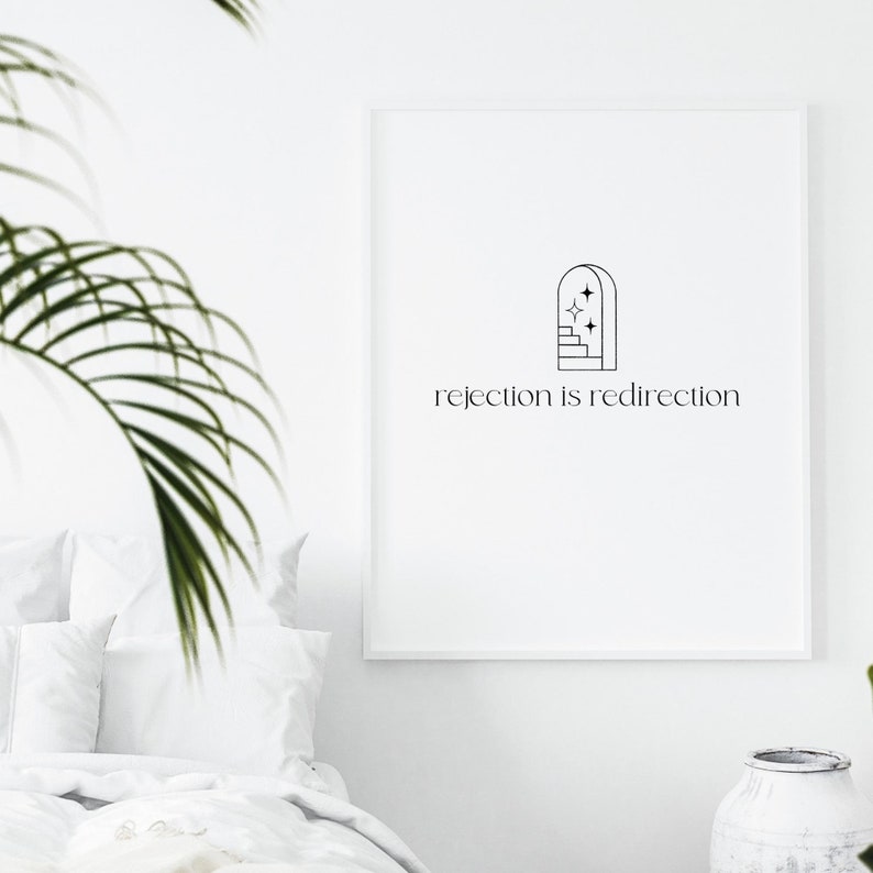 Rejection is Redirection, Printable Quote, Printable Poster, Digital ...