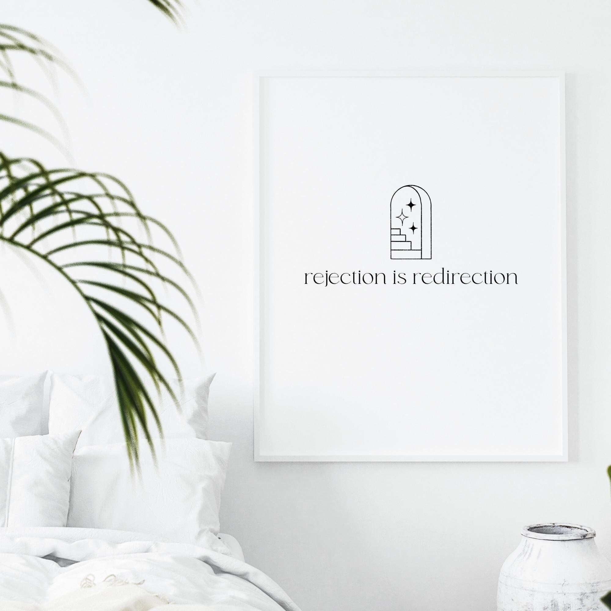 Rejection is Redirection, Printable Quote, Printable Poster, Digital ...