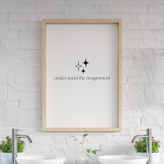 Understand the Assignment Printable Quote Inspirational - Etsy
