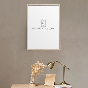 Rejection is Redirection, Printable Quote, Printable Poster, Digital ...