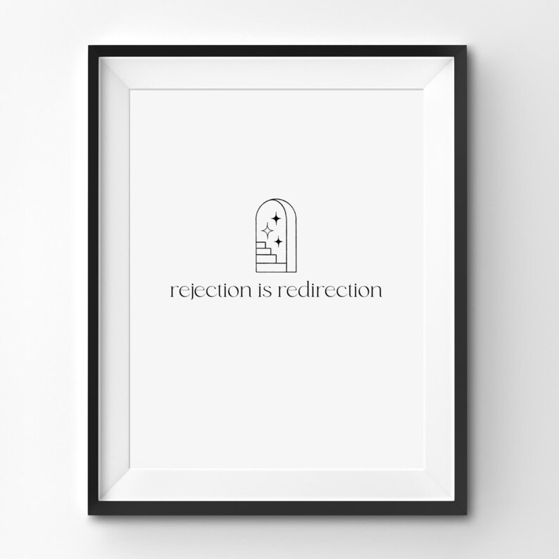 Rejection is Redirection, Printable Quote, Printable Poster, Digital ...