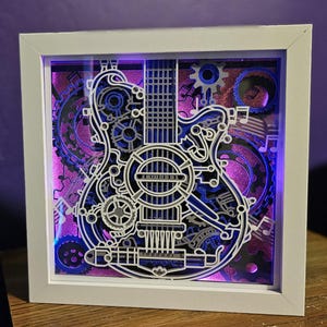 Guitar Lighted Shadow Box - Etsy