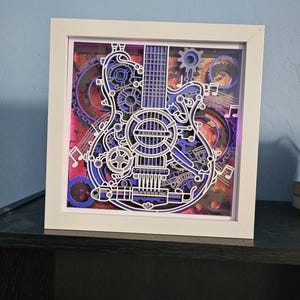 Guitar Lighted Shadow Box - Etsy