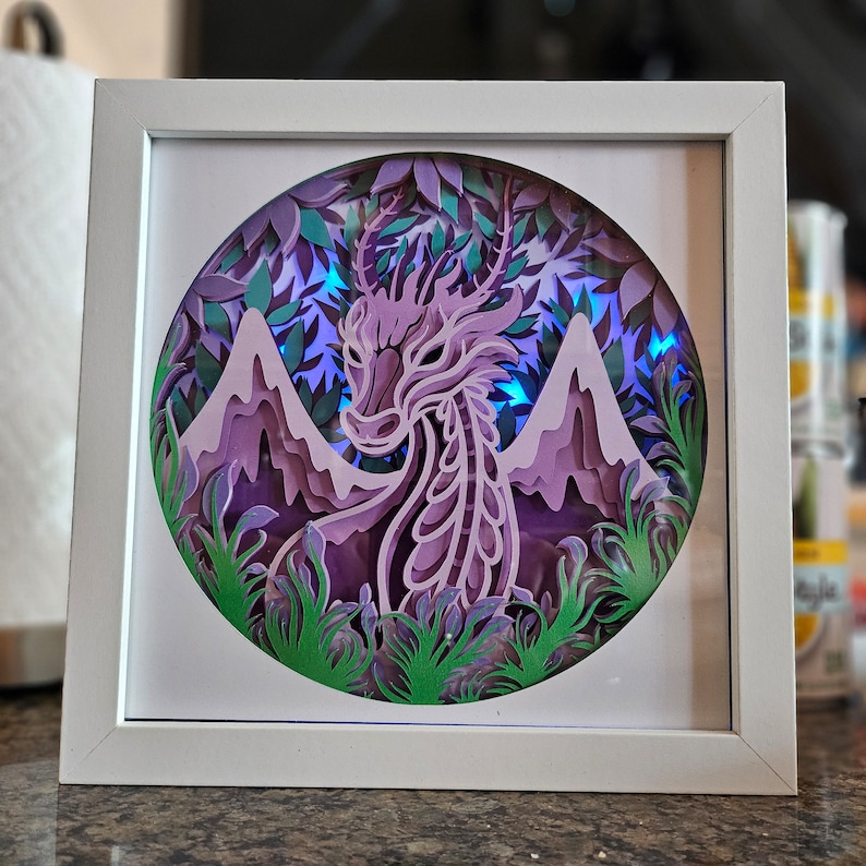 Dragon Portrait Shadowbox - Etsy