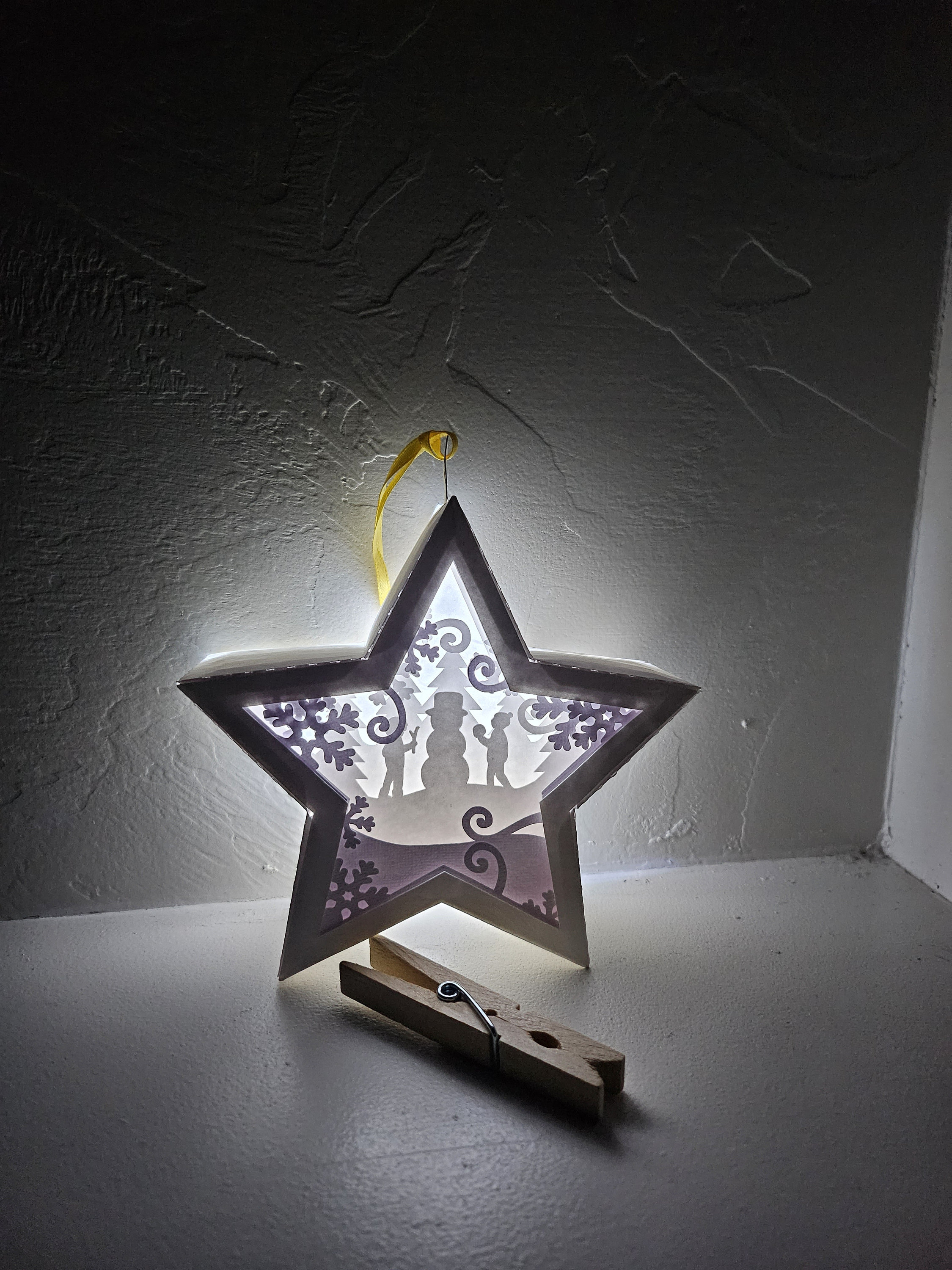 Lighted Shadow Box Tree Ornament - Etsy