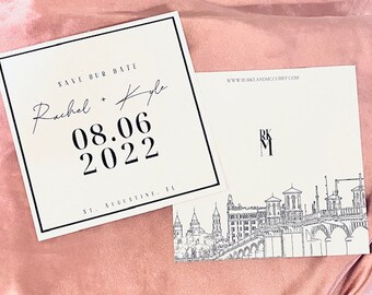 Square Save the Date - Etsy