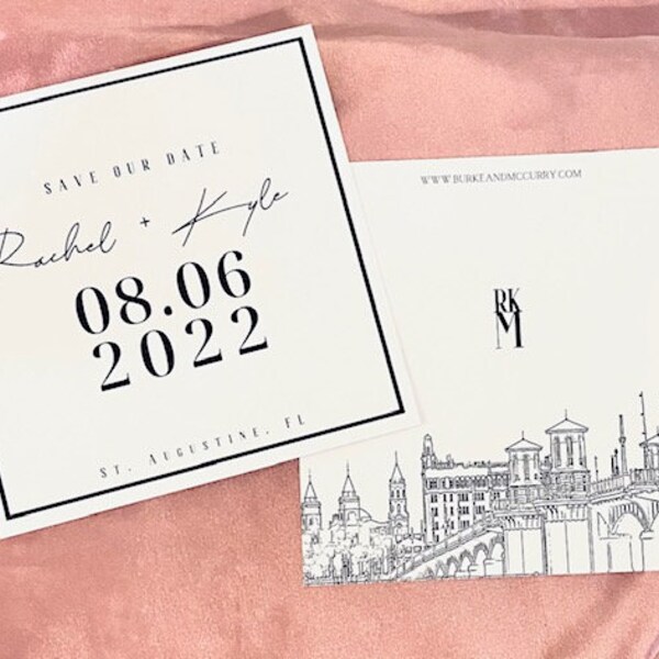 Square Save the Date - Etsy