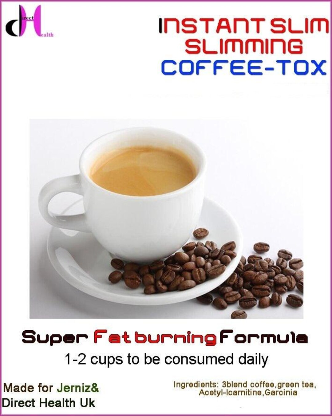 Super Collagen Coffee Tox Plus-fast Fat Burner Diet Detox Cleanse Slim ...