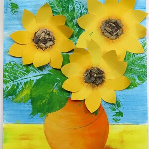 Educational Kids Art Kit, Vincent Van Gogh Sunflowers. Tutorial ...