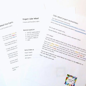 Educational Art Kits for Kids! Color Wheel Art Project Kit. Tutorial ...