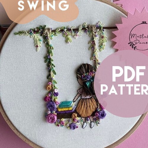 Embroidery Pattern PDF Pattern With Color and Stitch Guide - Etsy