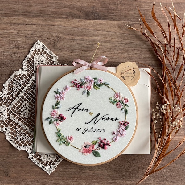 Wedding Embroidery Hoop - Etsy
