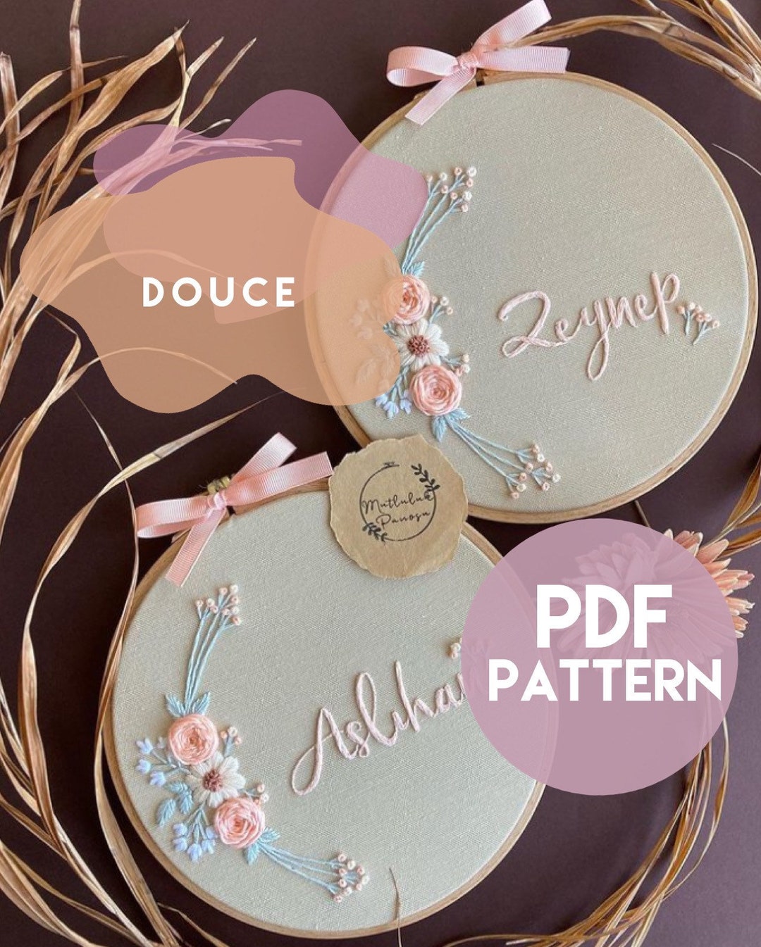 Embroidery Pattern, PDF Pattern With Color and Stitch Guide, Beginner ...