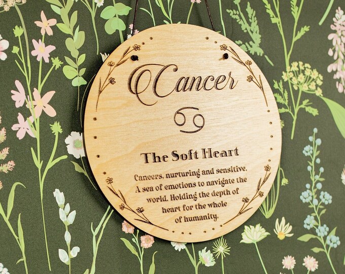 Cancer Wall Art Astrological Signs Cancer Gift Zodiac Art Horoscope ...