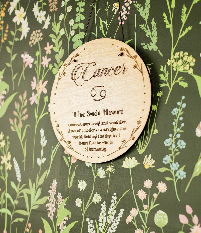 Cancer Wall Art Astrological Signs Cancer Gift Zodiac Art - Etsy