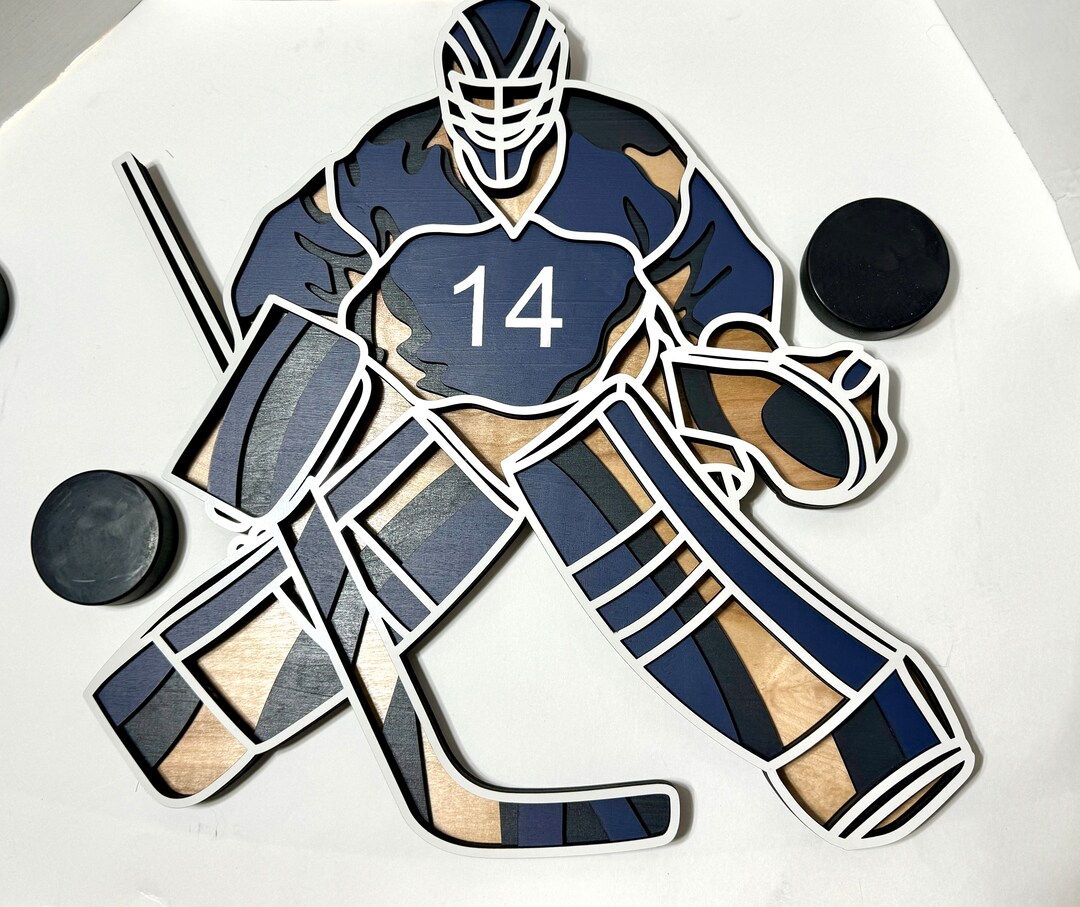 4 Layer Customized Hockey Goalie Wall Hanging - Etsy