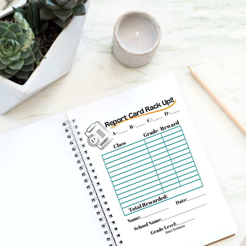 Report Card Rack up Printable PDF for Rewarding Kids for Good - Etsy