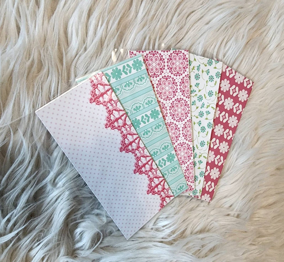 A6 French Romance Set of 5 Cash Envelopes for Cash Wallet Binder - Etsy