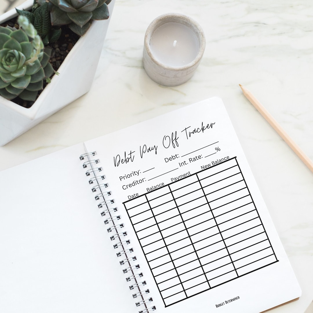 Debt Payment Pay off Tracker Printable Digital A5 Budget Planner Page ...
