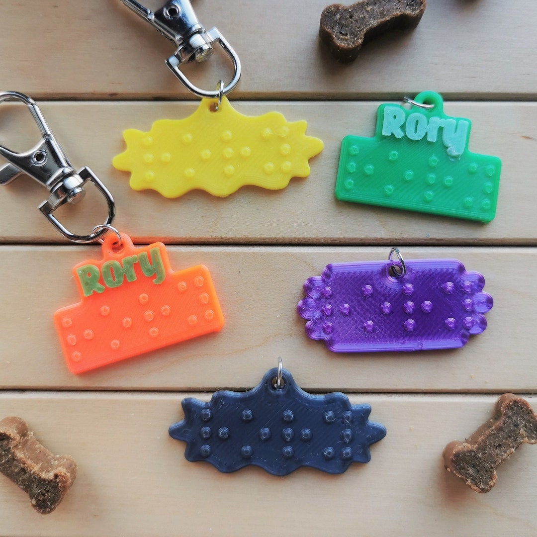 Braille Pet Tag, Custom Dog Tag - 3D Printed - Etsy