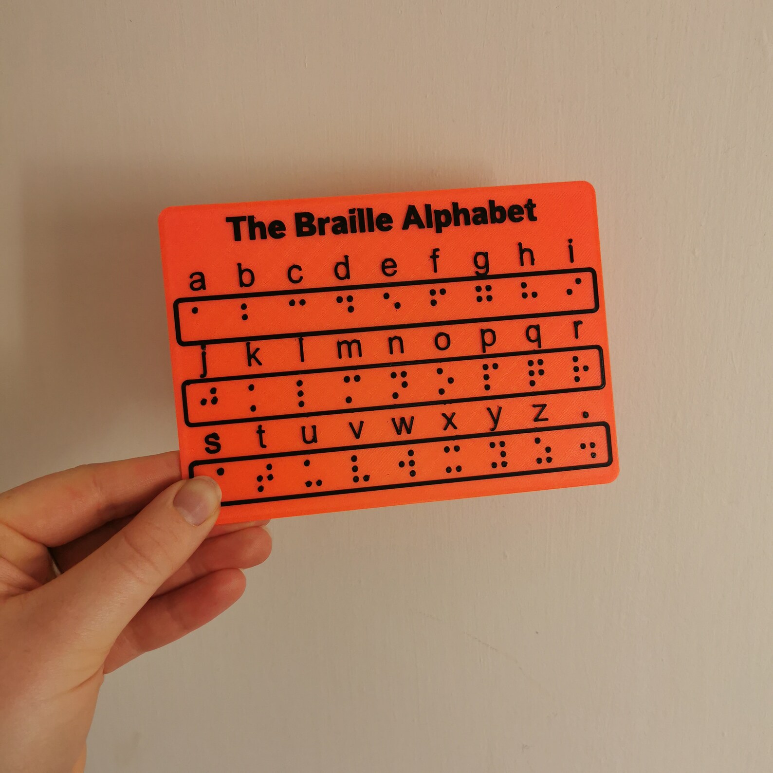Braille Alphabet Learning Board - Teaching Aid - Raised Tactile Board ...