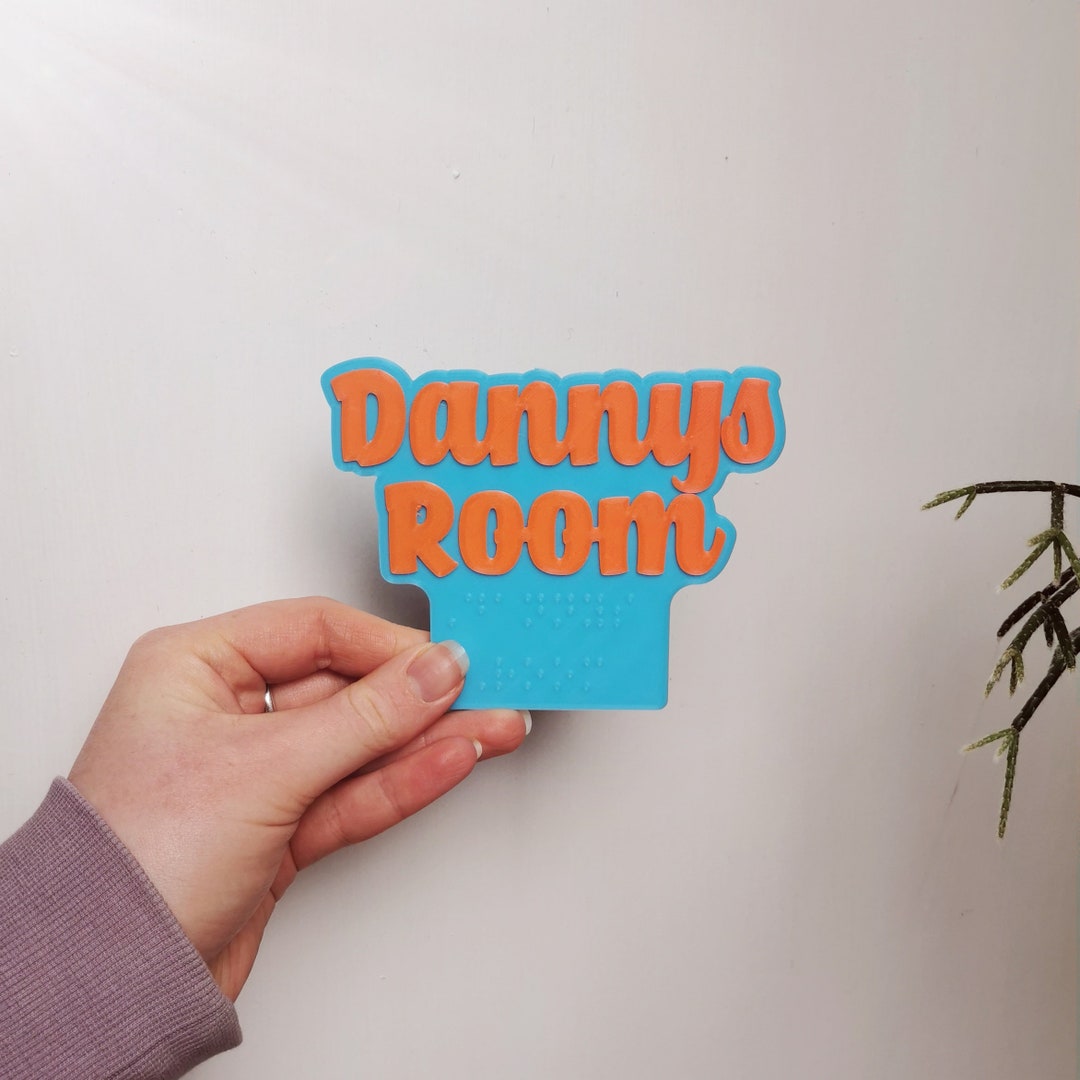 Braille Room Sign Custom Braille Wall Decor Personalised - Etsy