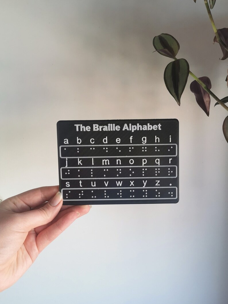 Braille Alphabet Learning Board - Teaching Aid - Raised Tactile Board ...
