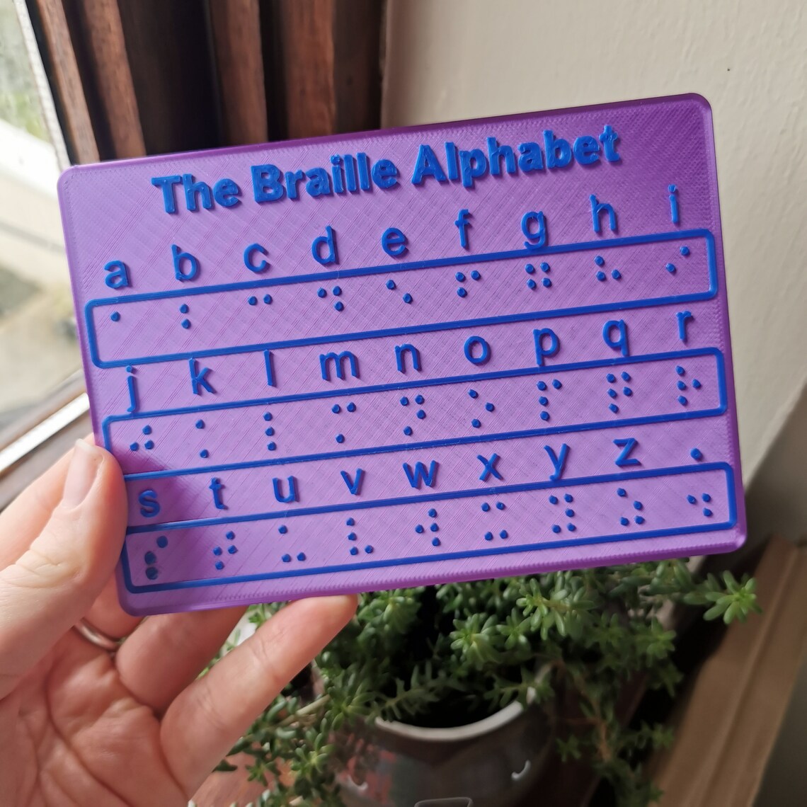 Braille Alphabet Learning Board - Teaching Aid - Raised Tactile Board ...