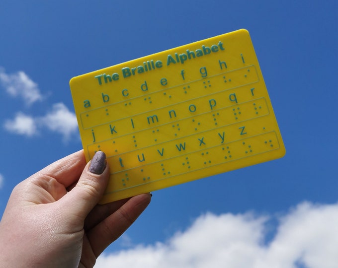 Wood Braille Alphabet Board Raised Dot Montessori Braille Learning Tool ...