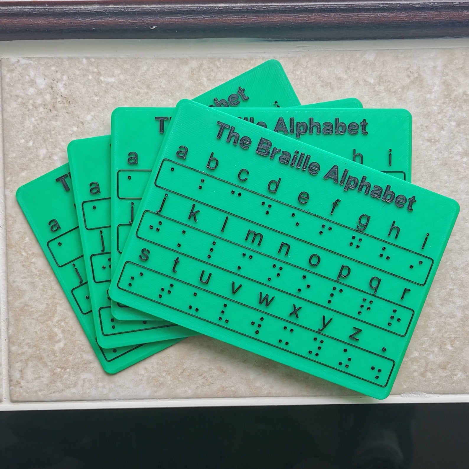 Braille Alphabet Learning Board - Teaching Aid - Raised Tactile Board ...