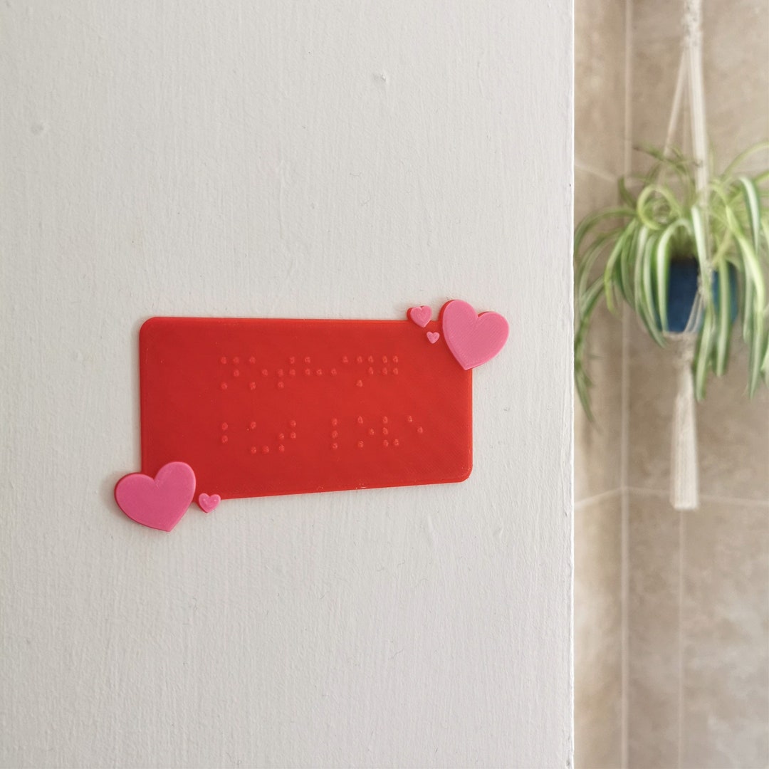 Braille Room Sign, Custom Braille Wall Decor, Personalised - 3D Printed ...