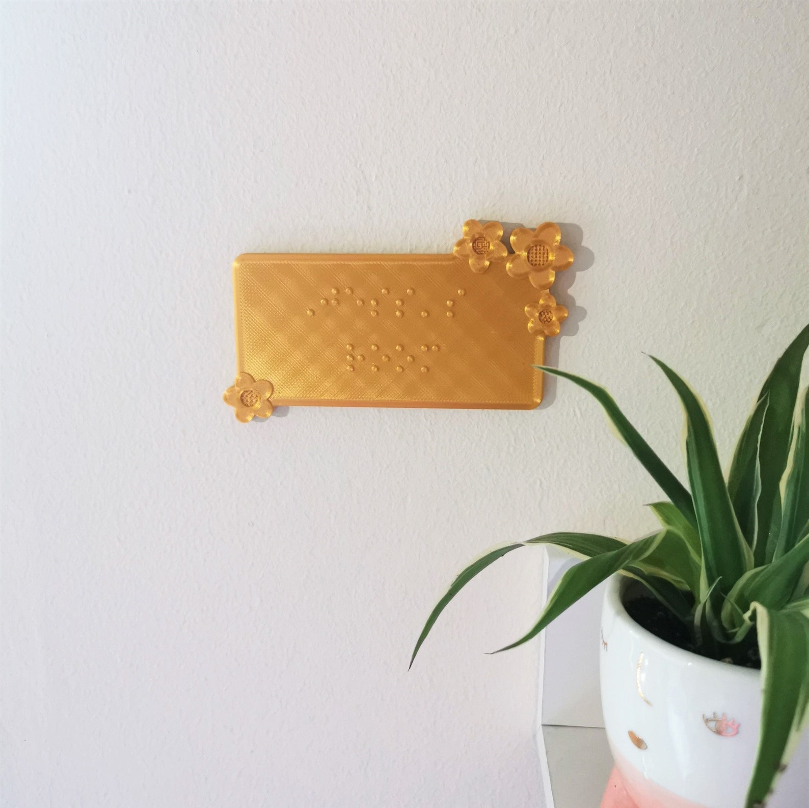 Braille Room Sign, Custom Braille Wall Decor, Personalised - 3D Printed ...