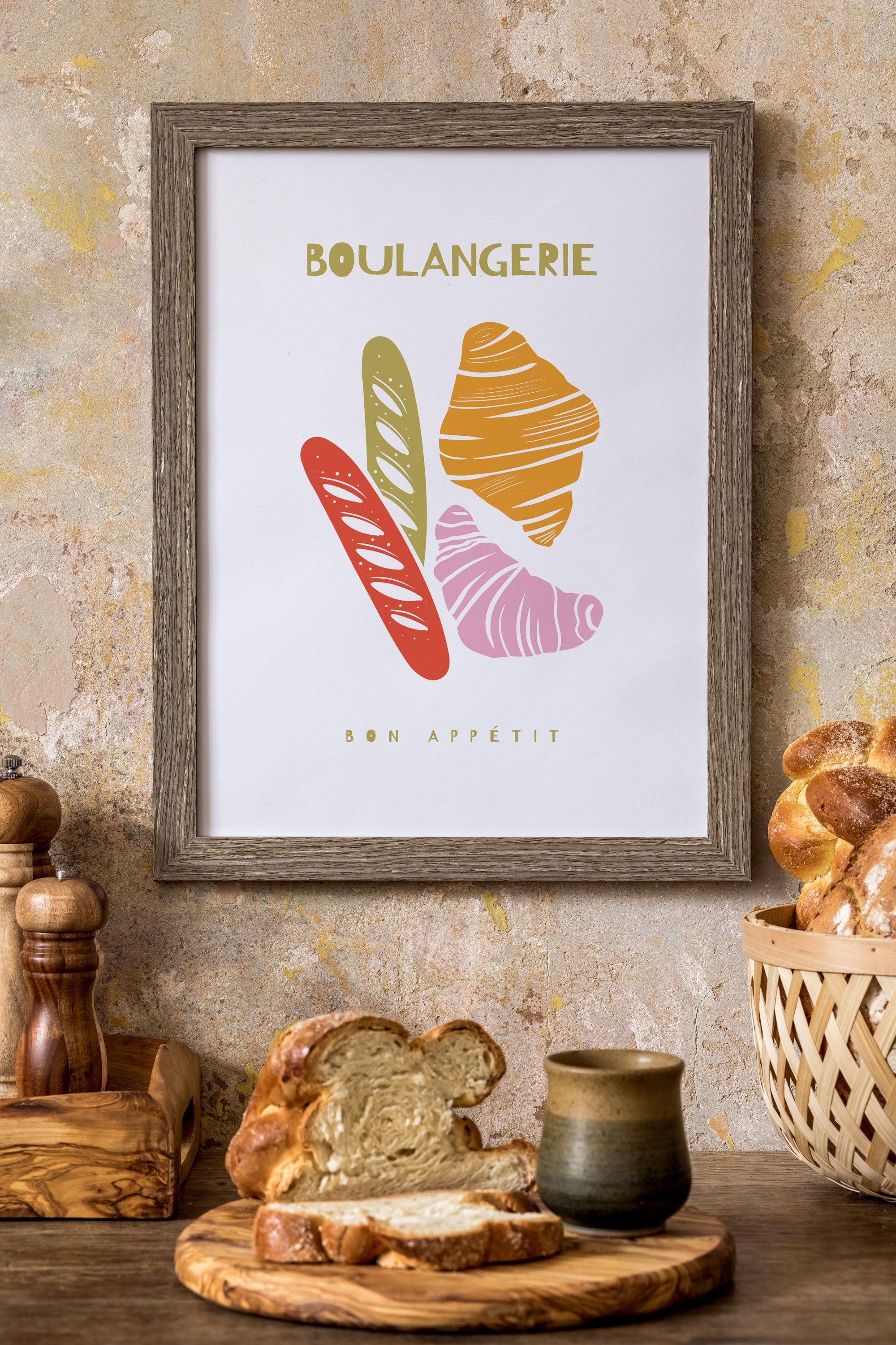 Printable Patisserie and Bakery Posters Wall Art Illustration Minimal ...