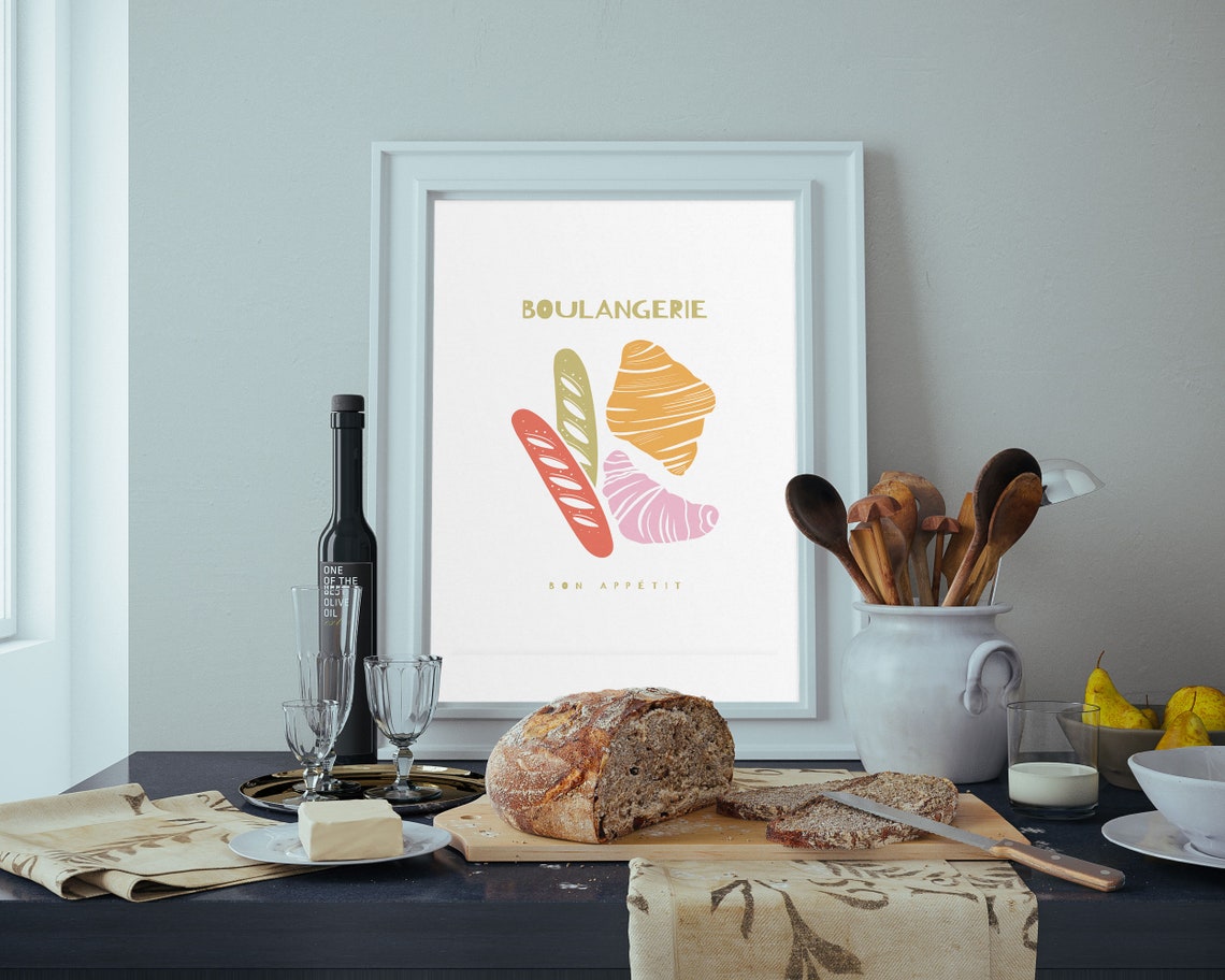 Printable Patisserie and Bakery Posters - Wall Art Illustration ...