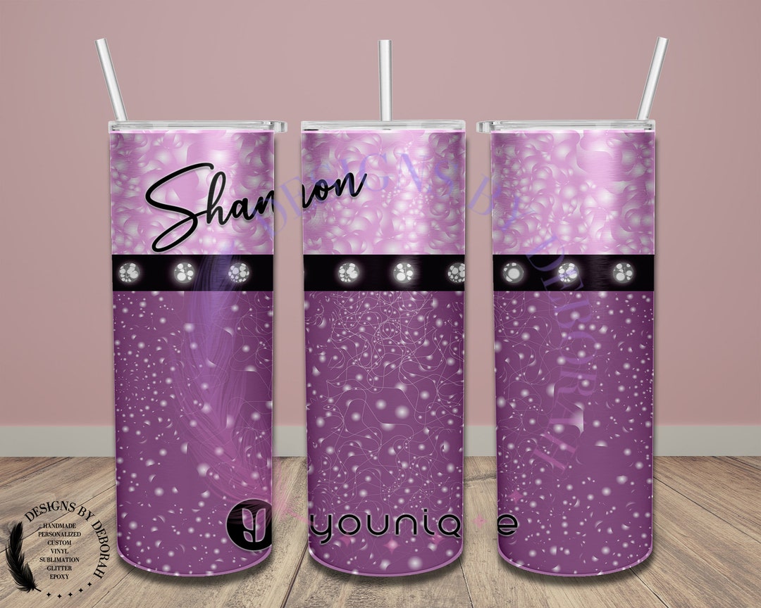Younique 2022 Logo Pink Personalized Custom 20 Oz Skinny Sublimated ...